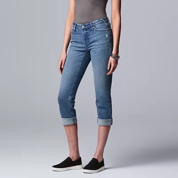 Simply Vera Vera Wang | Jeans | Simply Vera Vera Wang Roll Cuff Capri Jeans | Poshmark